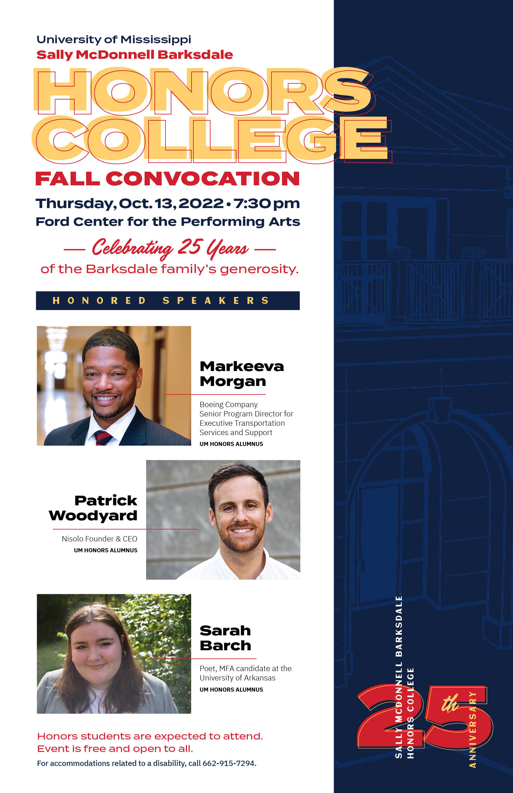 Honors Fall Convocation - Ford Center